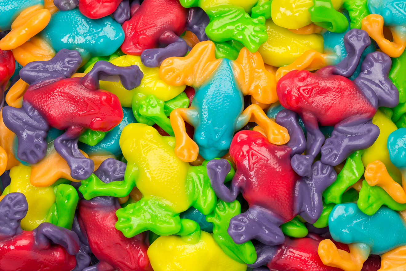 Gummi Rainforest Frogs 8 oz – Pearls Candy & Nuts NH