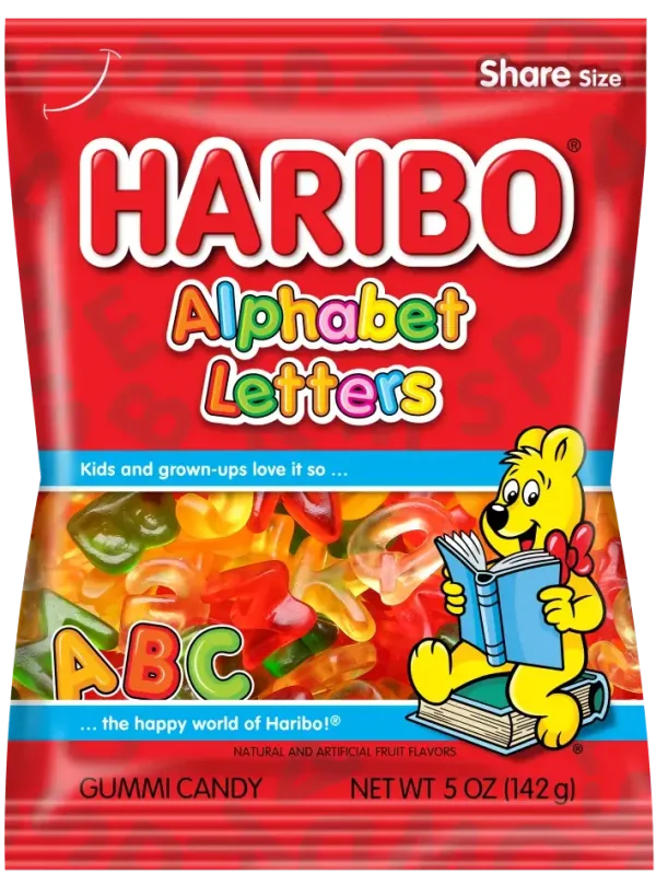 Gummi Alphabet Letters 5 oz – Pearls Candy & Nuts