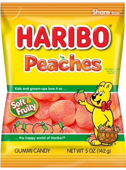 Haribo Peaches 5 oz – Pearls Candy & Nuts NH