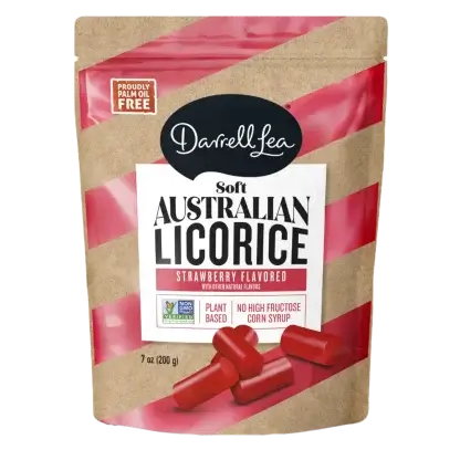 Soft Australian Licorice Strawberry 7 oz – Pearls Candy & Nuts NH