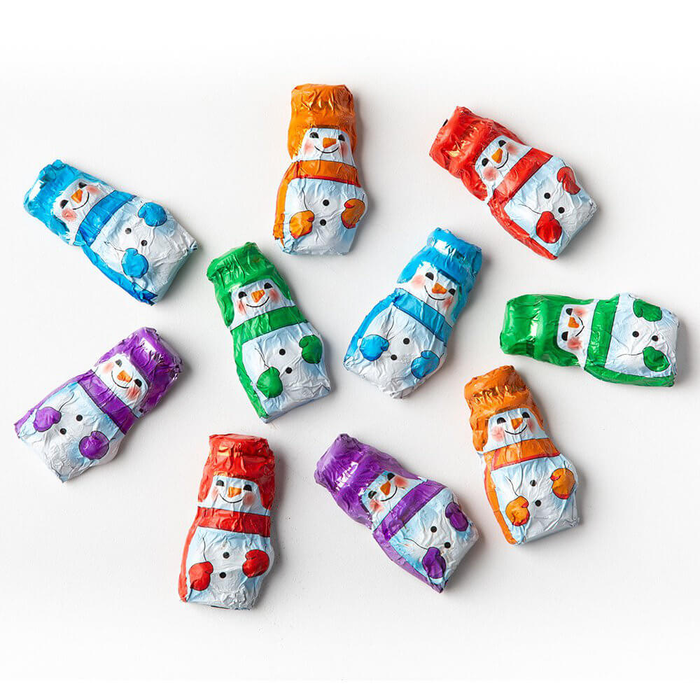 Mini Snowmen Gourmet Milk Chocolate 5 oz – Pearls Candy & Nuts NH